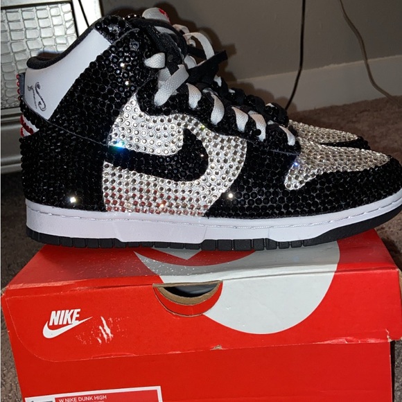 Nike | Shoes | Custom Made Diamond Panda Nikes | Poshmark